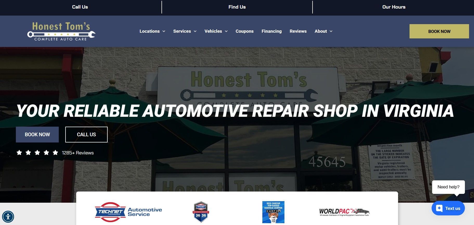 Auto Repair Shop - Sterling VA | Honest Tom's Auto Care