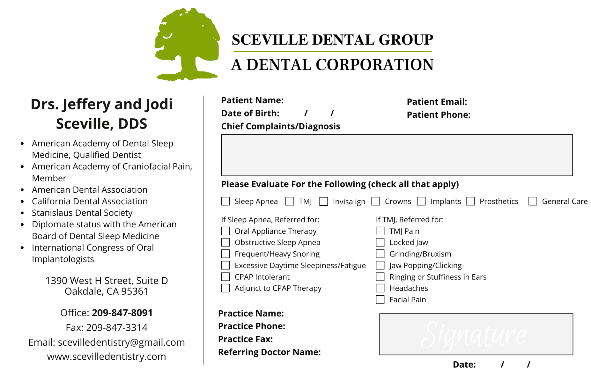 Referring a Patient | Sceville Dentistry | Oakdale Dental Care