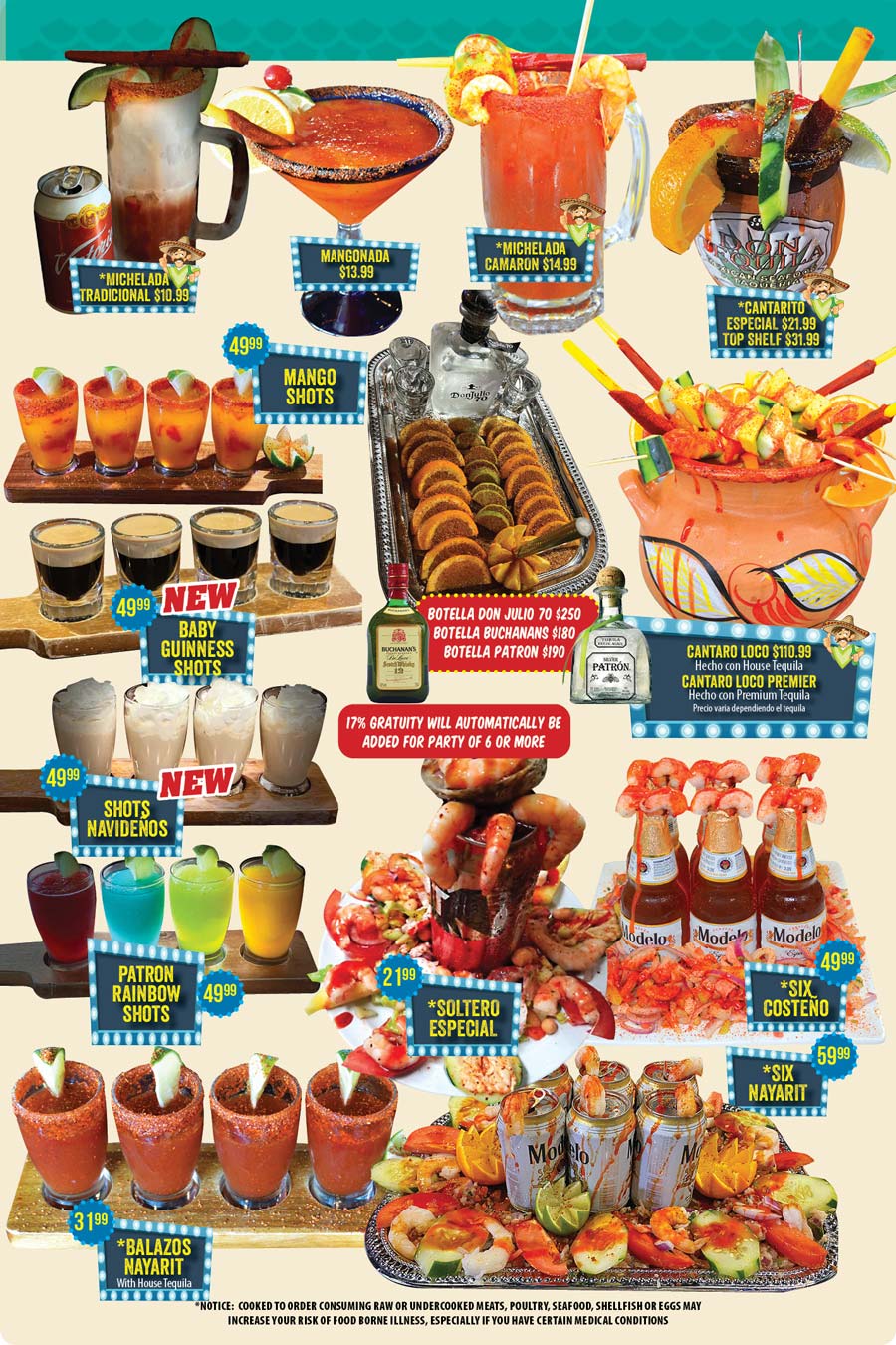 Columbus Ohio Mexican seafood menu