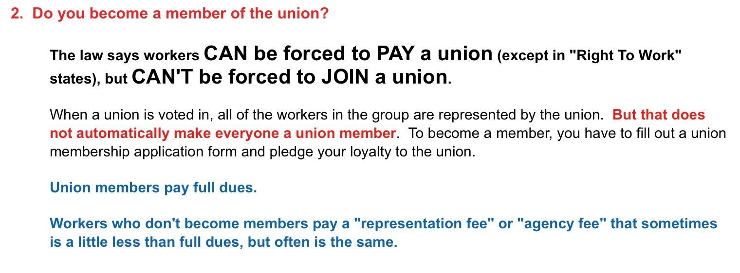 Cost of Union