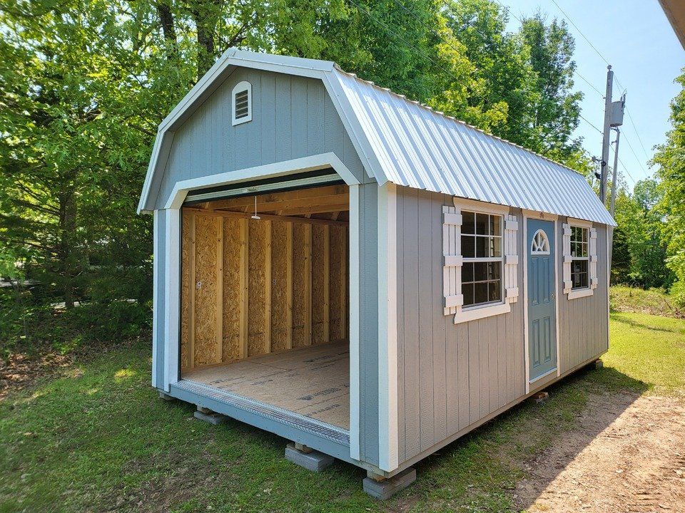 Lofted Garage Shed | Portable Garage Sheds