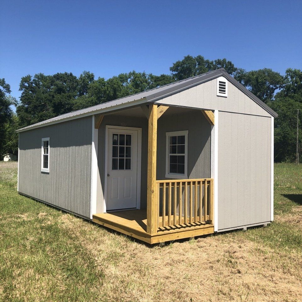 Portable Side Porch Cabin | Storage Cabins For Sale Near Me