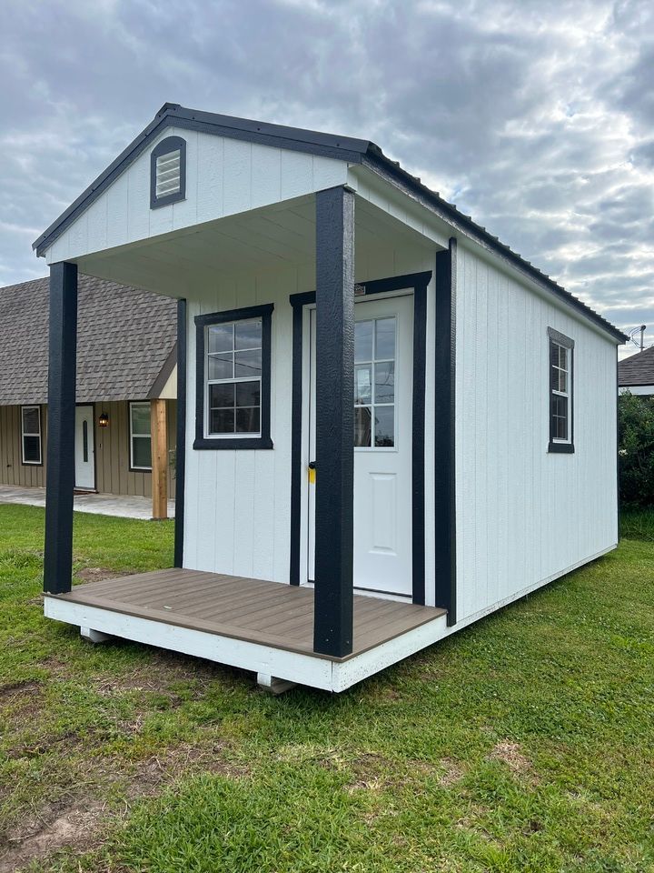 Utility Cabin with Porch | Cabin Style Storage Shed