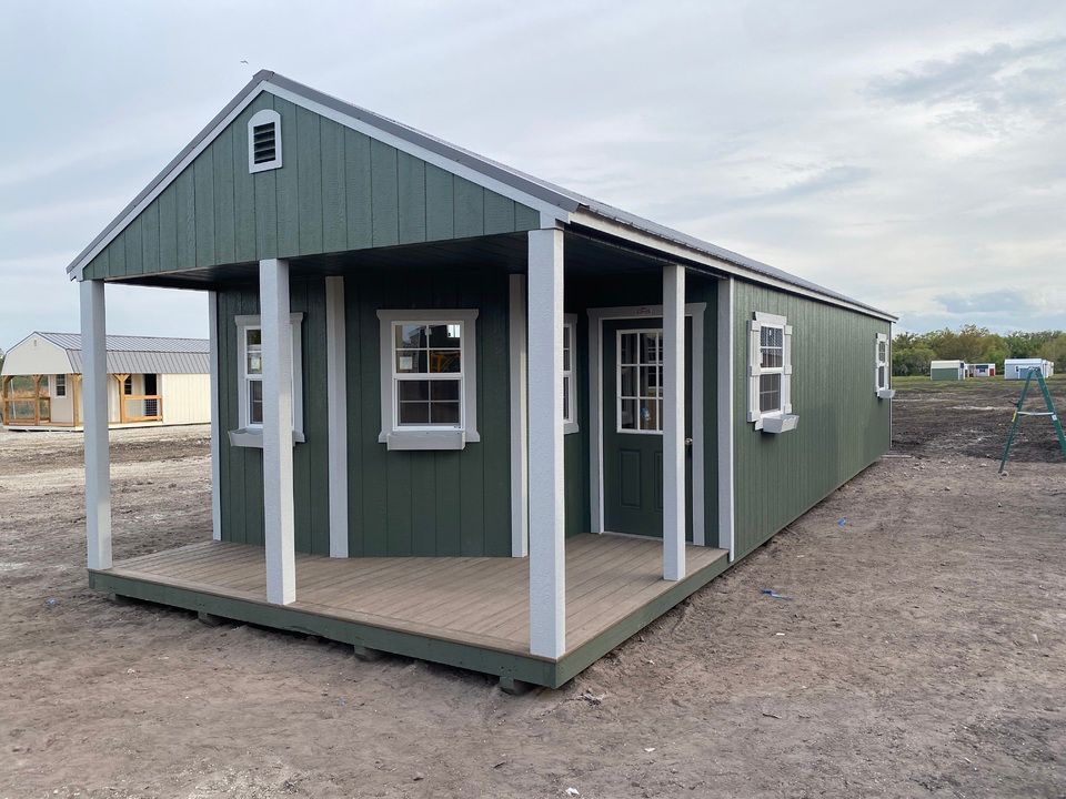 Portable Cabins With Porches Near You | Deluxe Porch Cabins