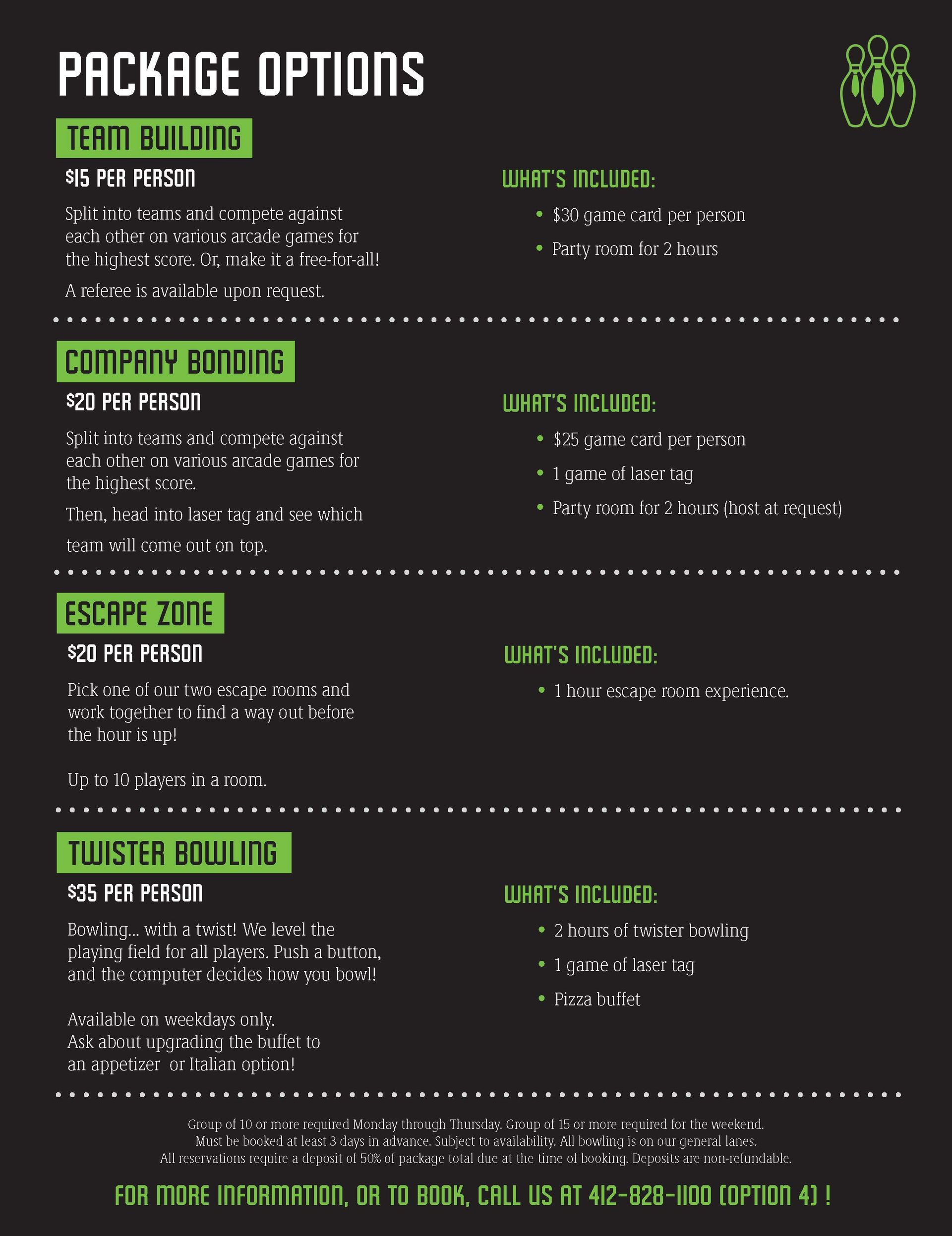 Zone 28 Group Packages