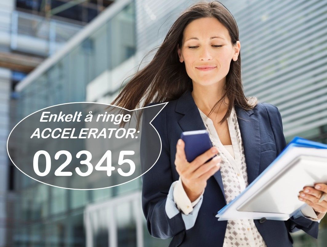 Hvorfor velger Accelerator femsifret sentralbordnummer - Accelerator