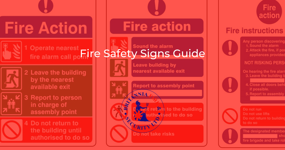 Fire Safety Signs Guide | Britannia