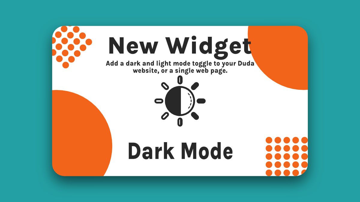 Duda Widget | Dark Mode | Cre8 Widgets