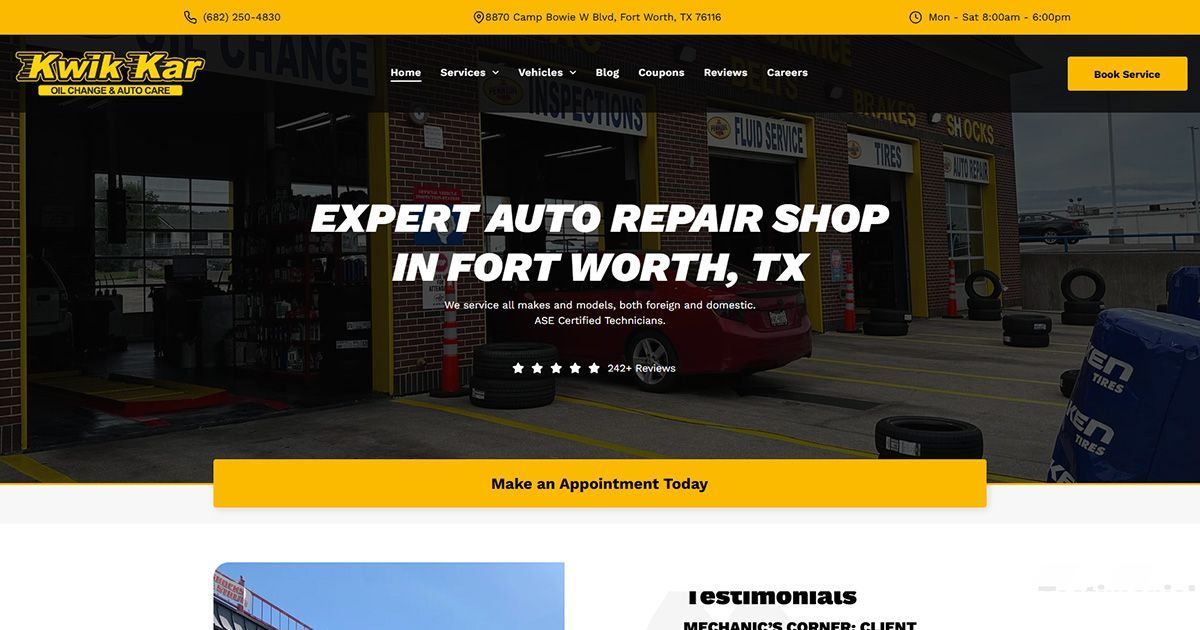 Toyota Auto Repair - Fort Worth, TX | Kwik Kar Camp Bowie West
