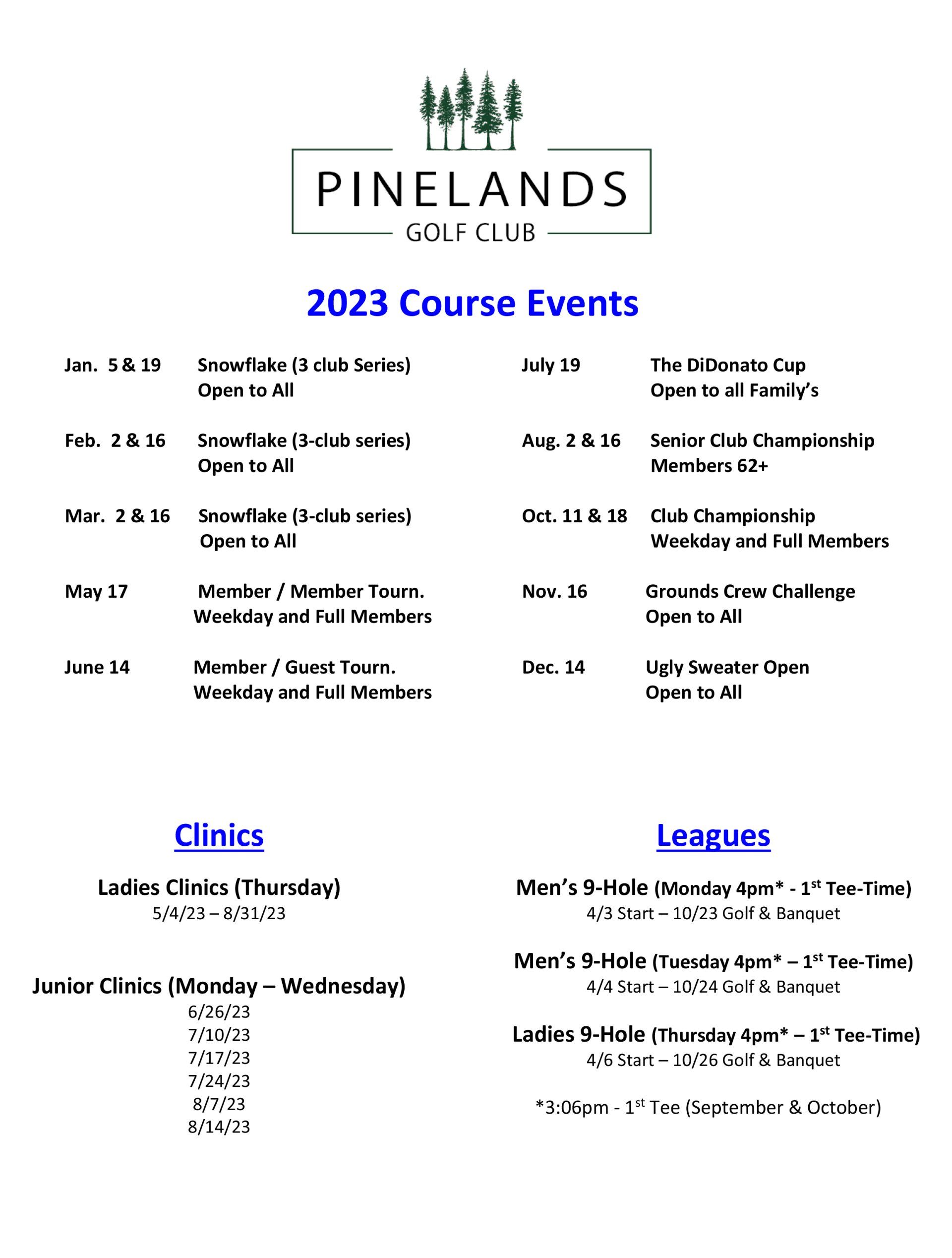 Pinelands Golf Club | Events