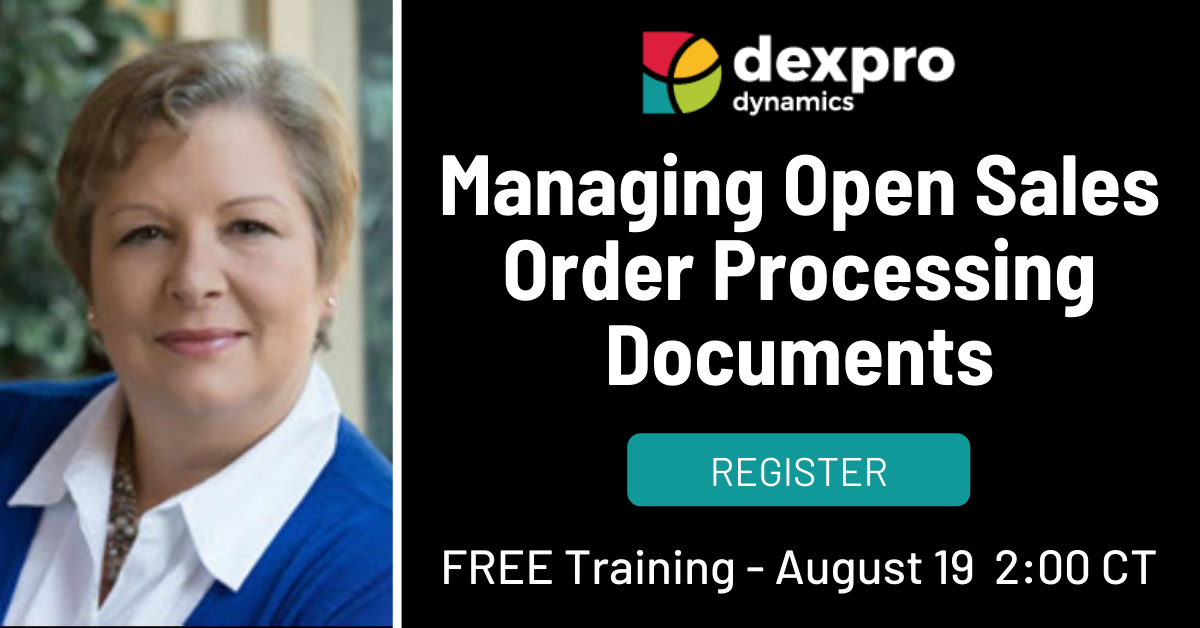 Managing Open Sales Order Processing Documents