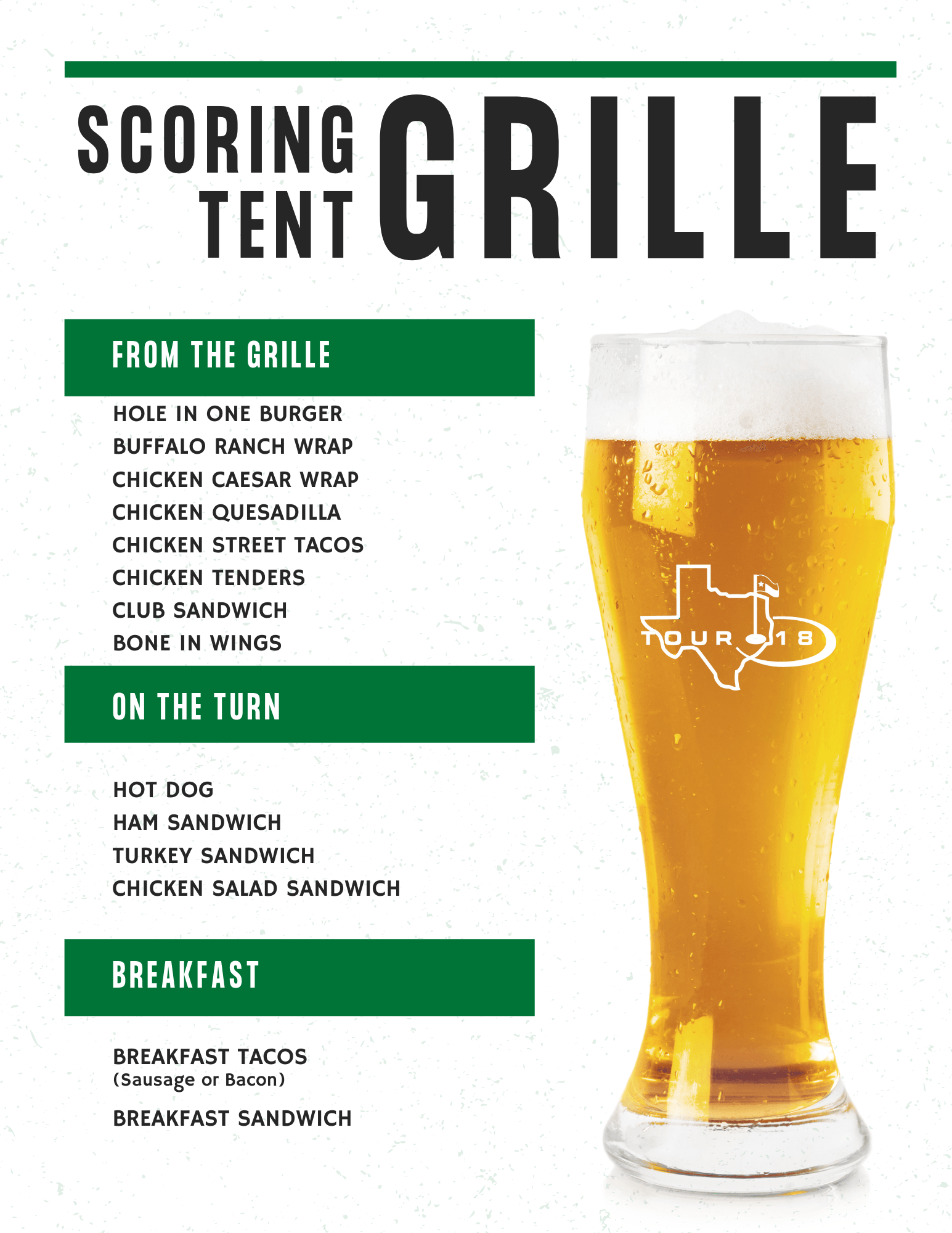 Scoring Tent Grill | Tour 18 Golf | Humble, TX