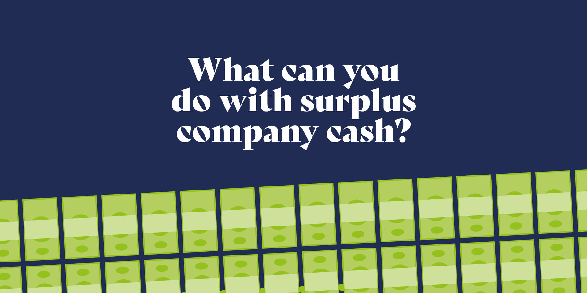 What Can You Do With Surplus Company Cash?