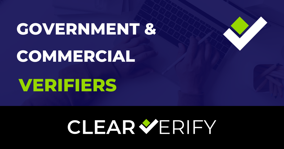 Supporting Government & Commercial Verifiers
