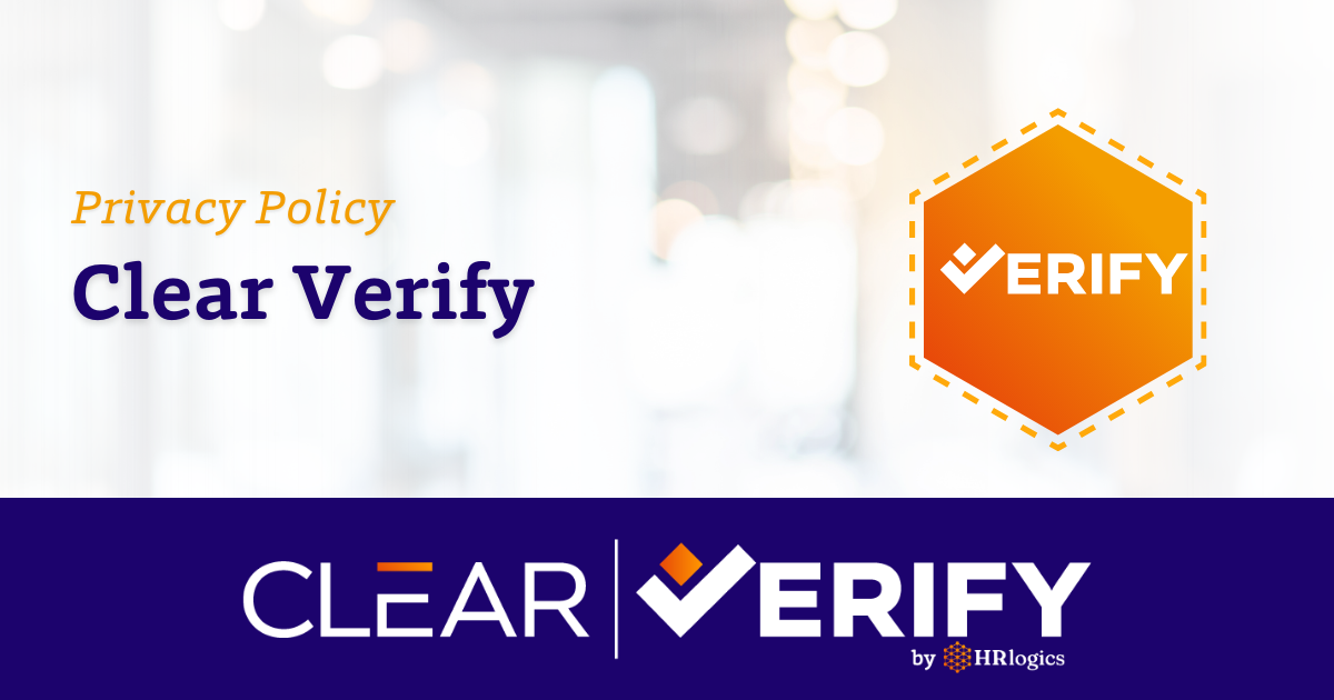 Privacy Policy | HRlogics | Clear Verify