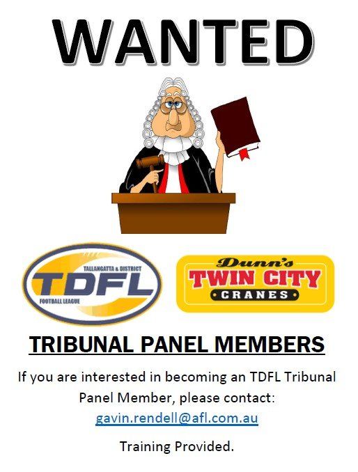 Tribunal Panel Members needed for 2021 Season