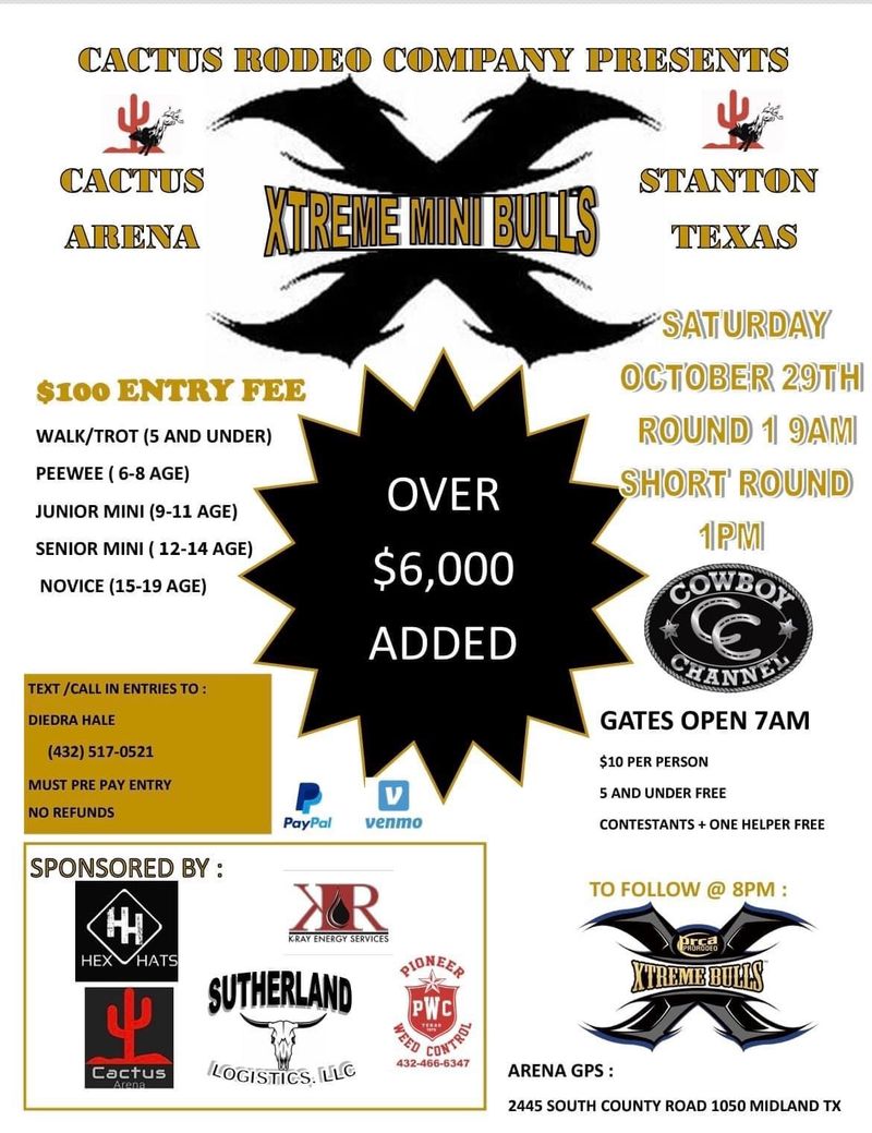 Cactus Rodeo Company | Rodeo Production, Bull Riding | Stanton, TX