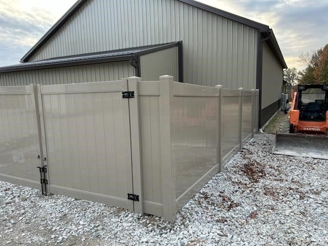 Adobe Colored Vinyl Privacy Fence