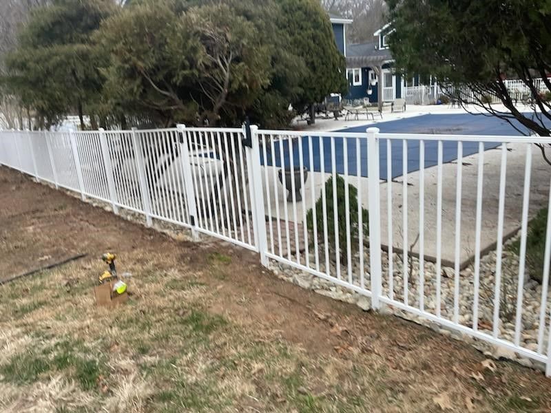 White Ornamental Aluminum Pool Fence