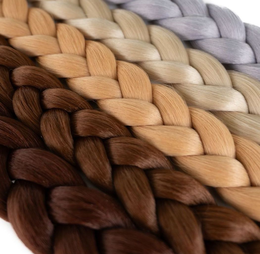 Natural Blonde and Brunette Feed-In Braiding Hair