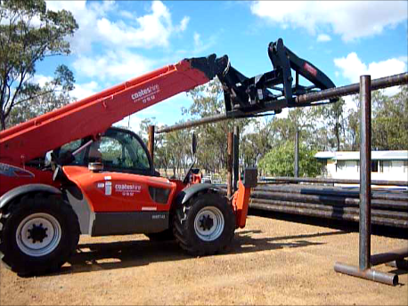 Dual Floating Pipe Handlers for Telehandlers & Wheel Loaders