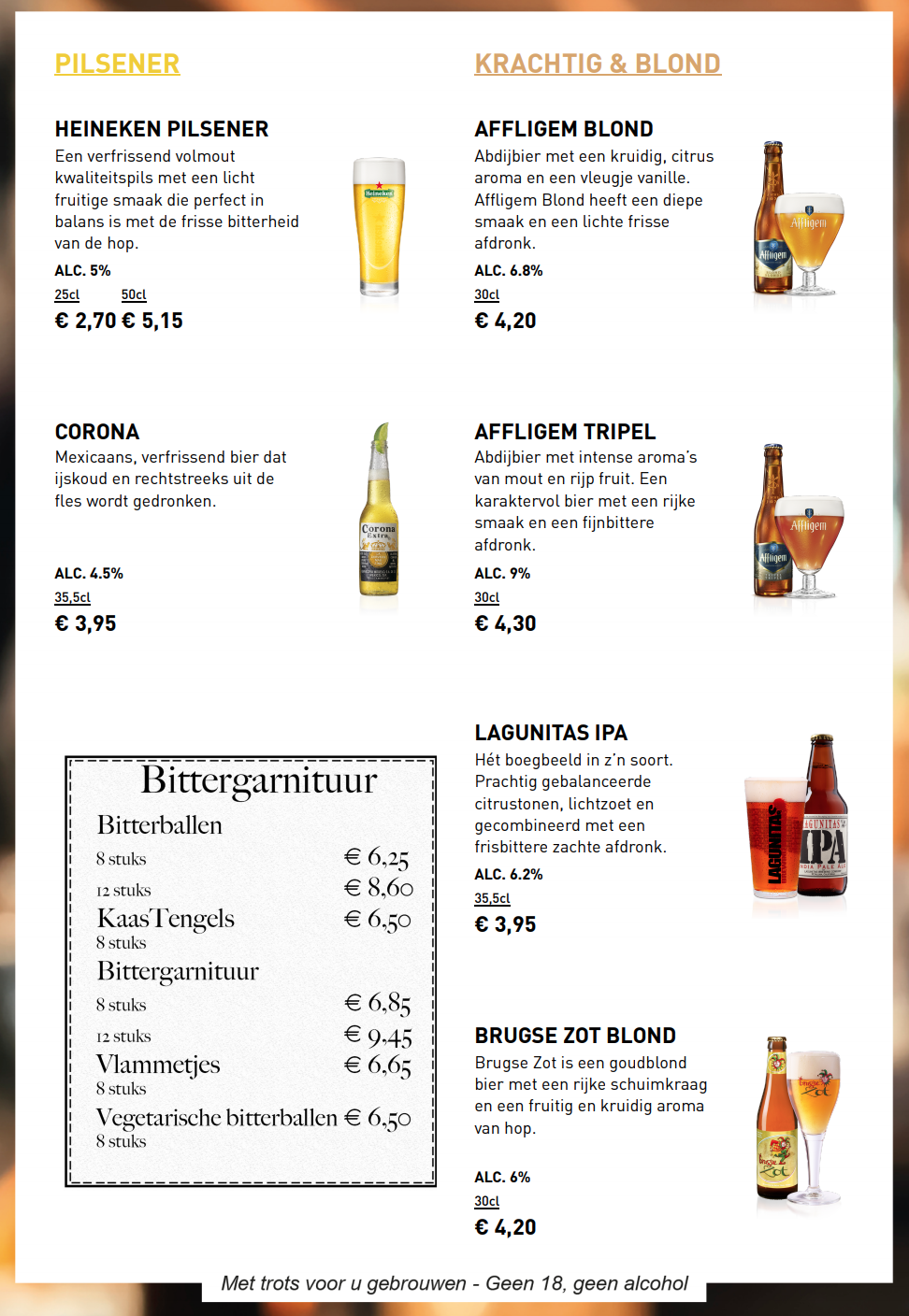 Pannenkoekenhuis 1760 - Menu