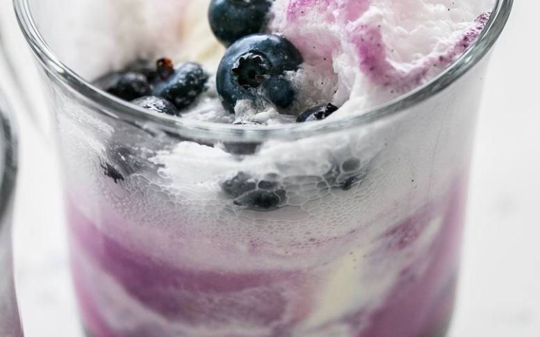 Blueberry Ice Cream Float