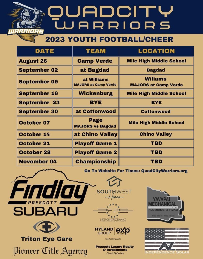 QuadCity Warriors Youth Football