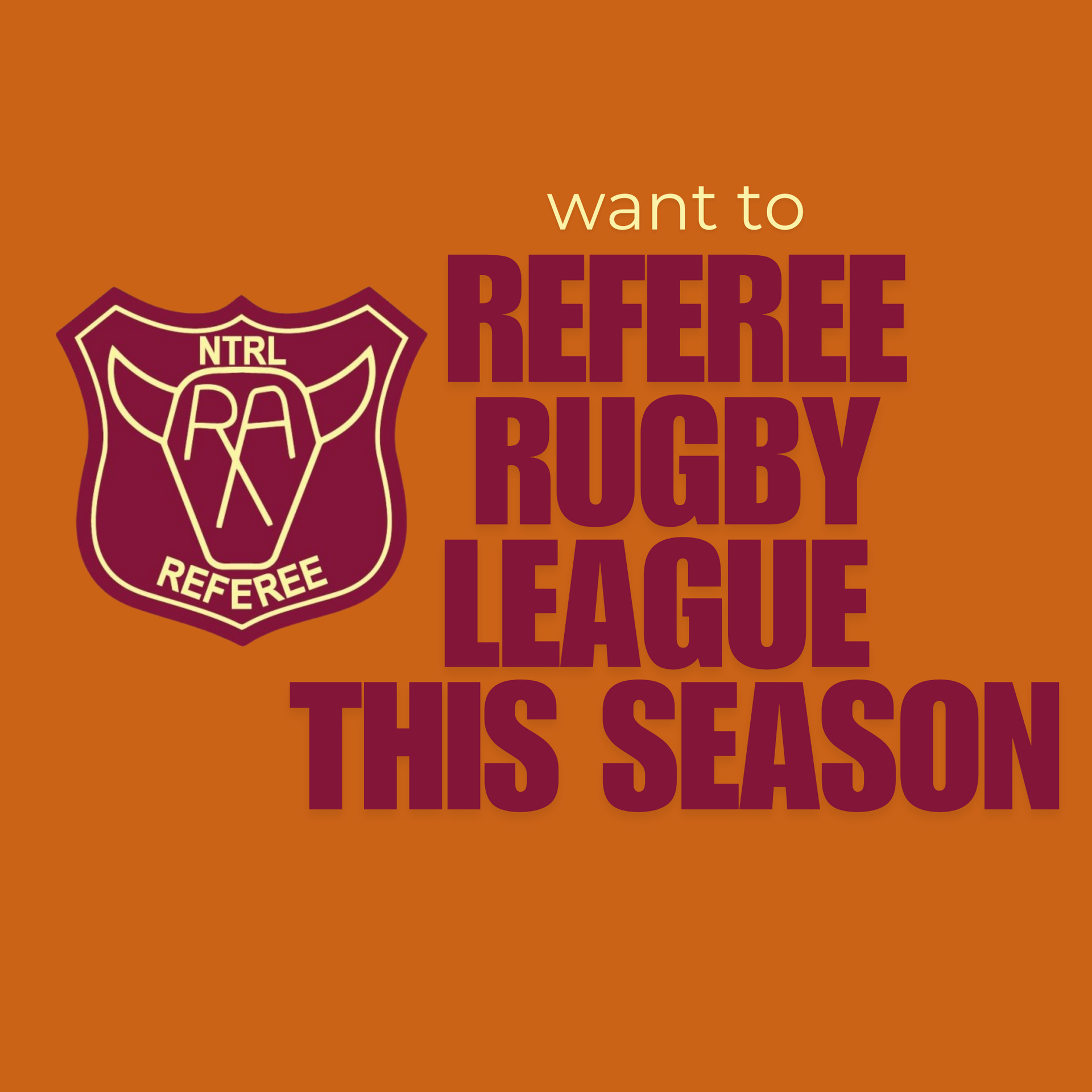 Want to Referee Rugby League This Season