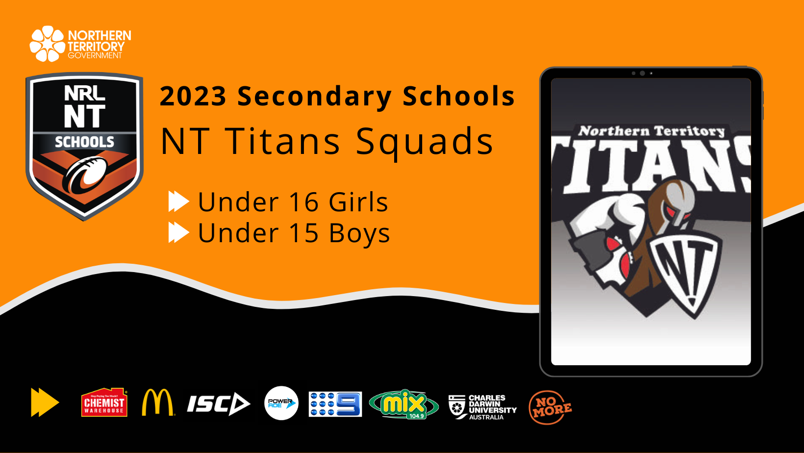 NT Titans Secondary Schools Teams Announcement