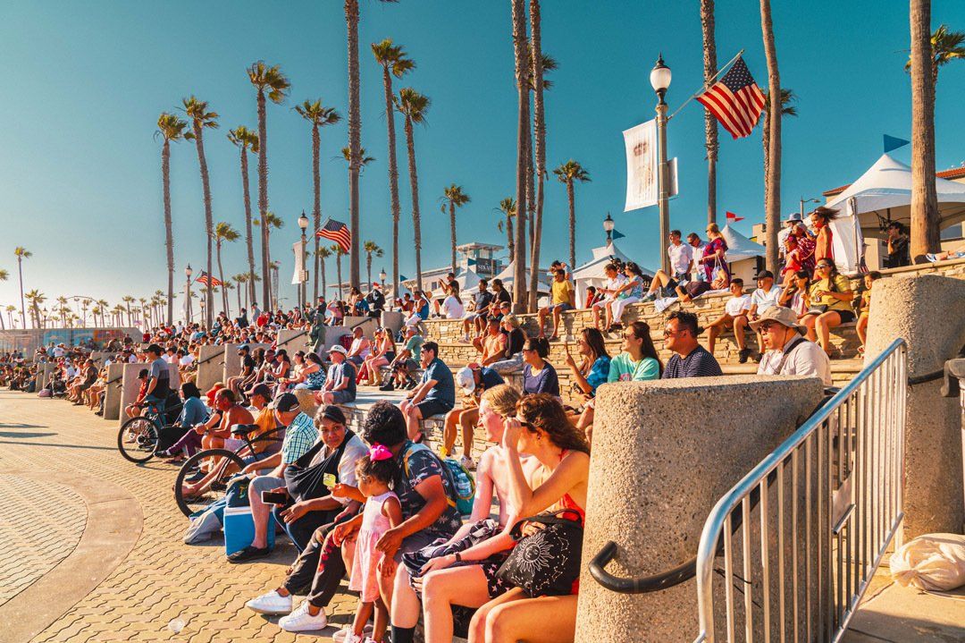 Huntington Beach 4th of July. Parade. Festival. Fireworks