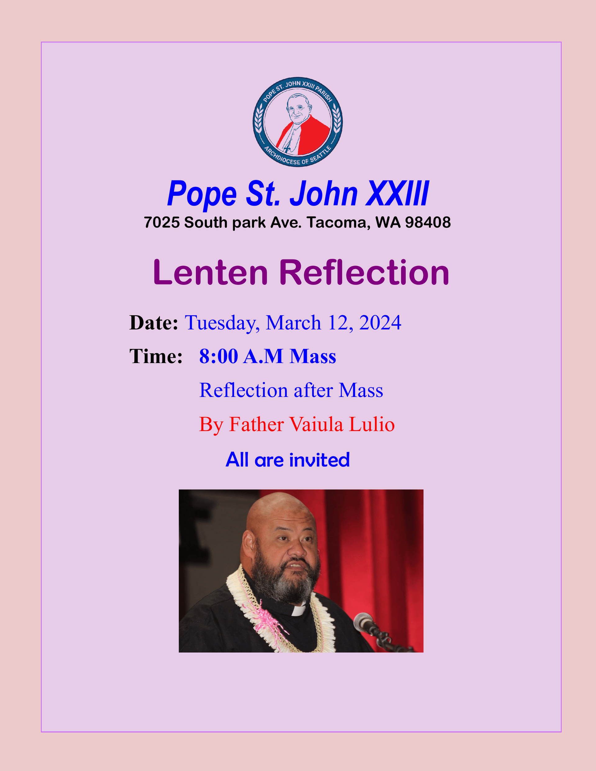 Lenten Reflection Lenten Reflection