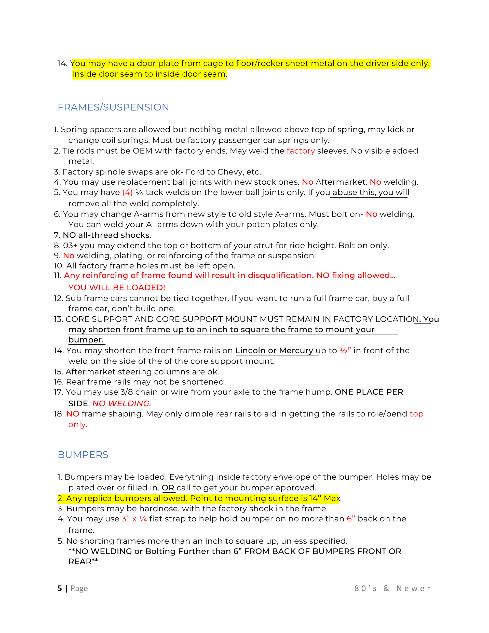 River City Rampage Rules - Toast Promotions