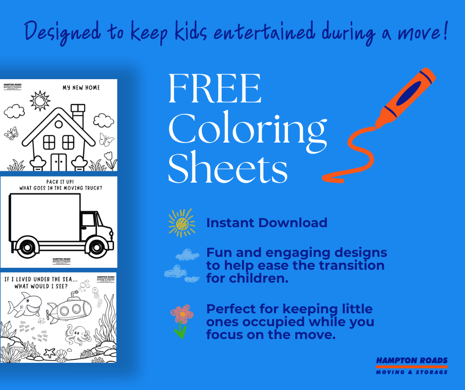 Coloring Sheets | Hampton Roads Moving & Storage | Virginia