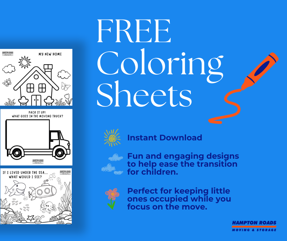 Coloring Sheets | Hampton Roads Moving & Storage | Virginia