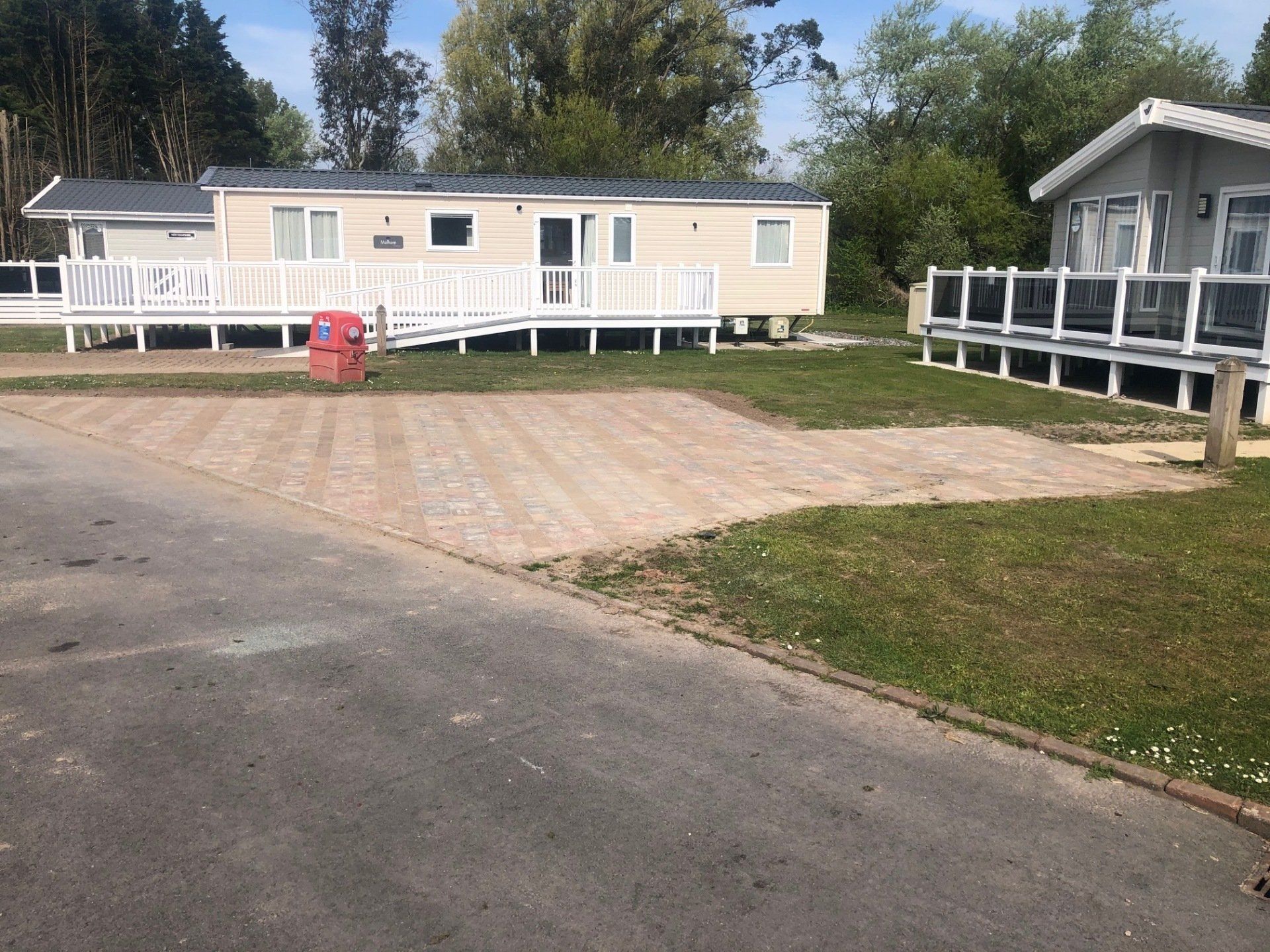Civils, concrete bases for lodges and caravans and associated grounds work