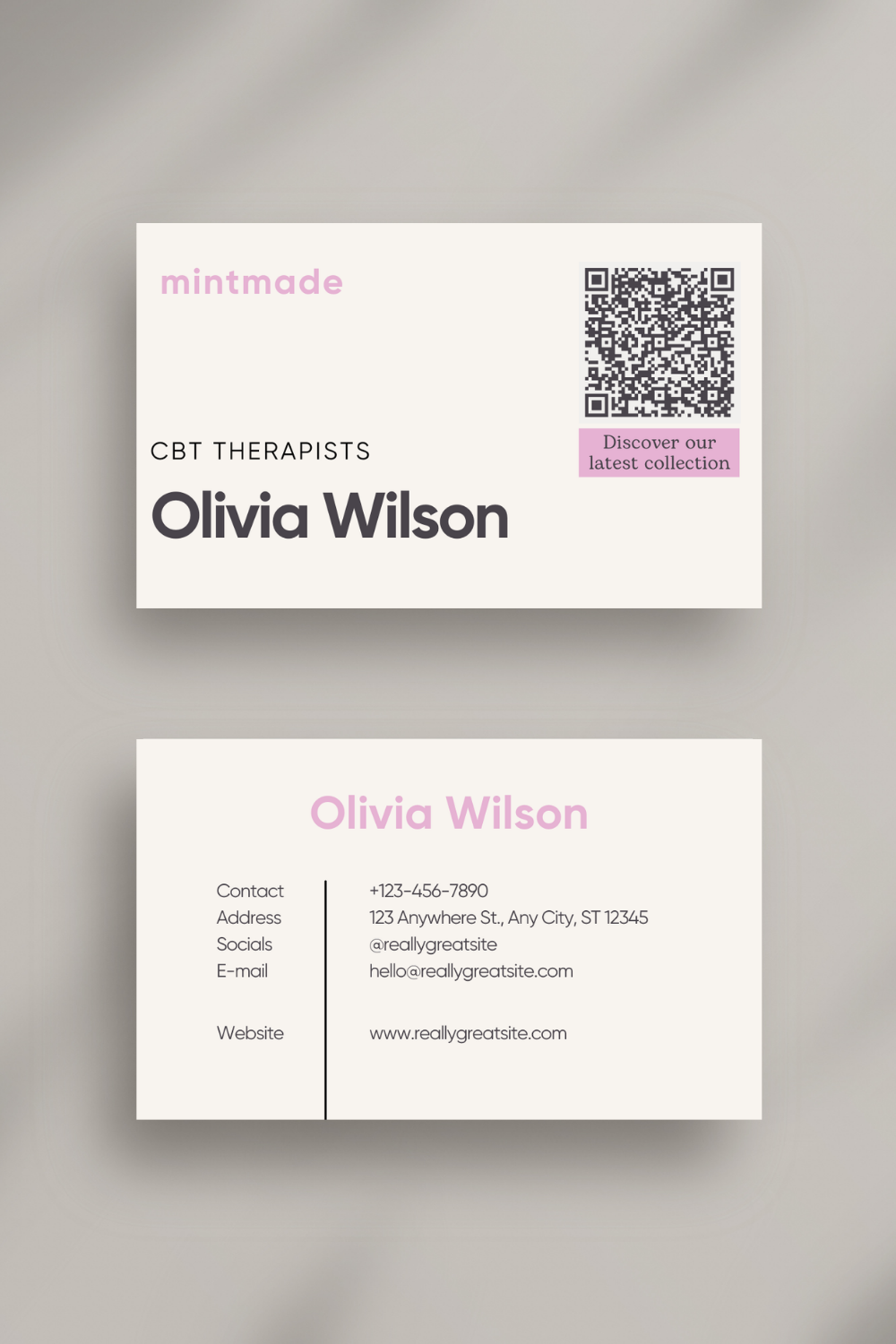 10 Therapist and mental health business card design ideas