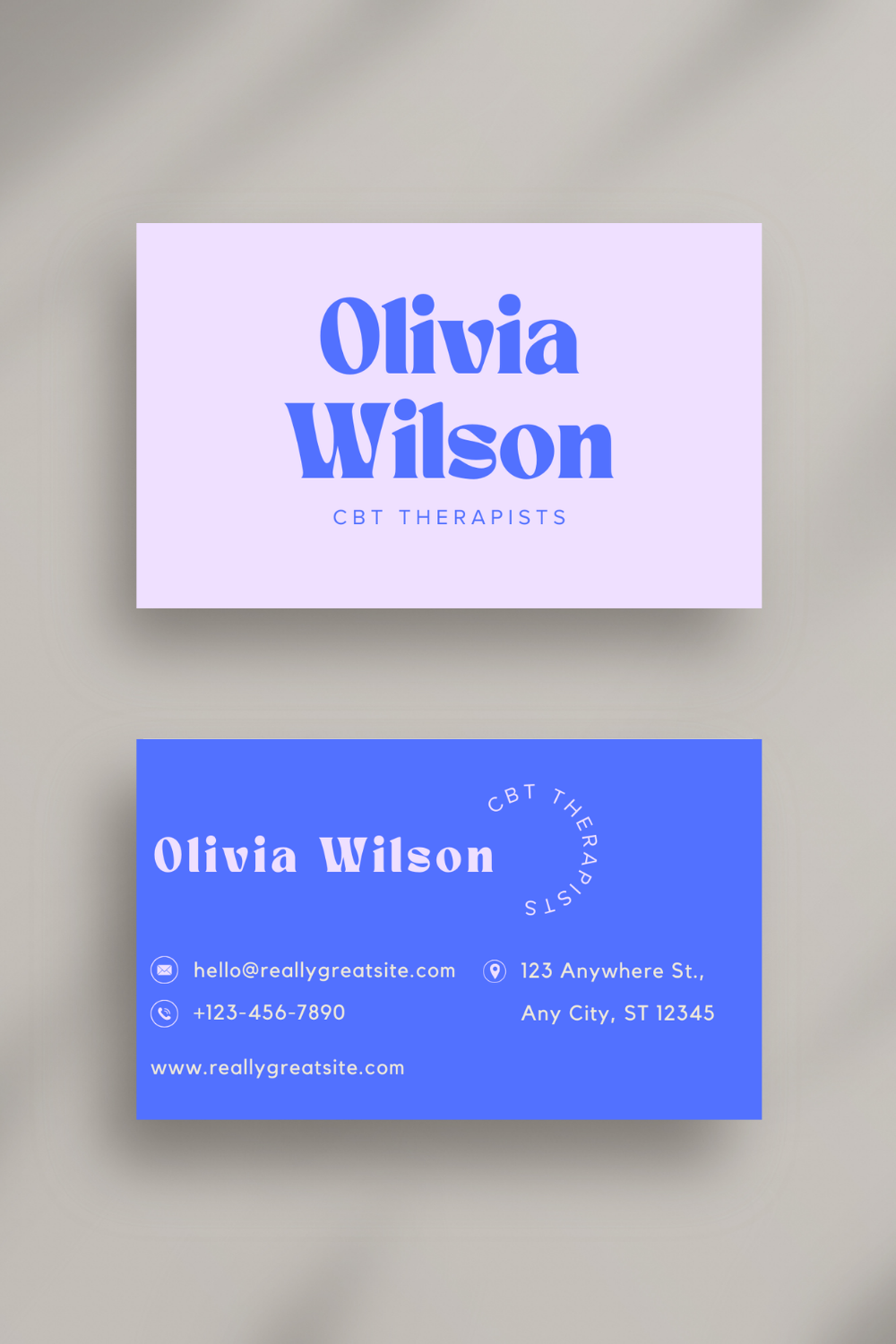 10 Therapist and mental health business card design ideas