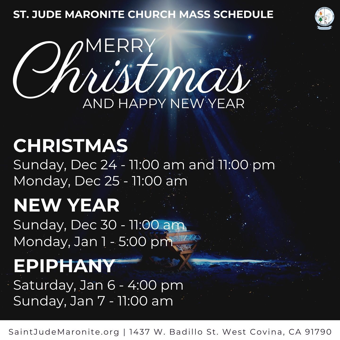 Calendar | Saint Jude Maronite Catholic Church | West Covina | CA