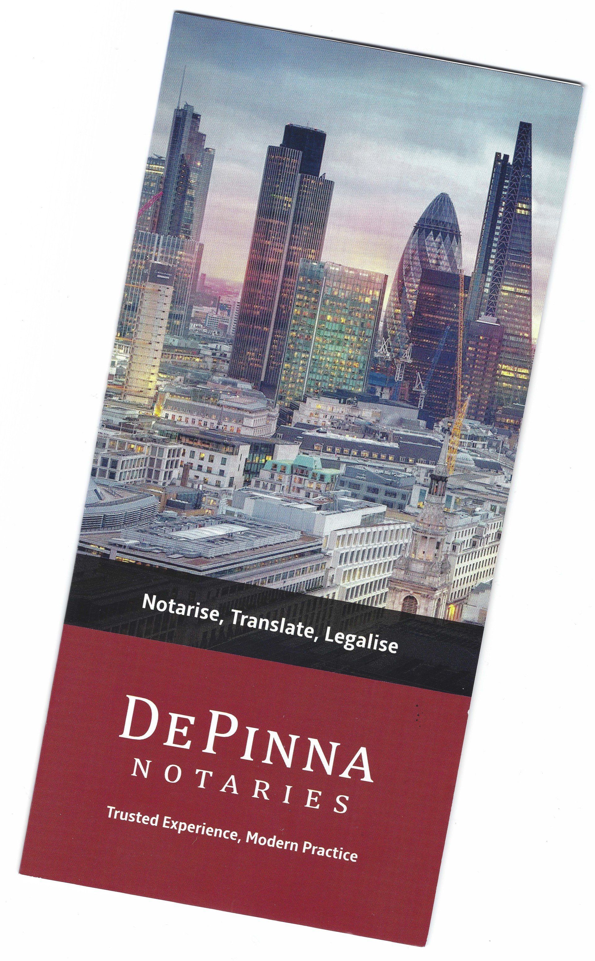 De Pinna, London Notary - Notarise, Translate, Legalise, Apostille