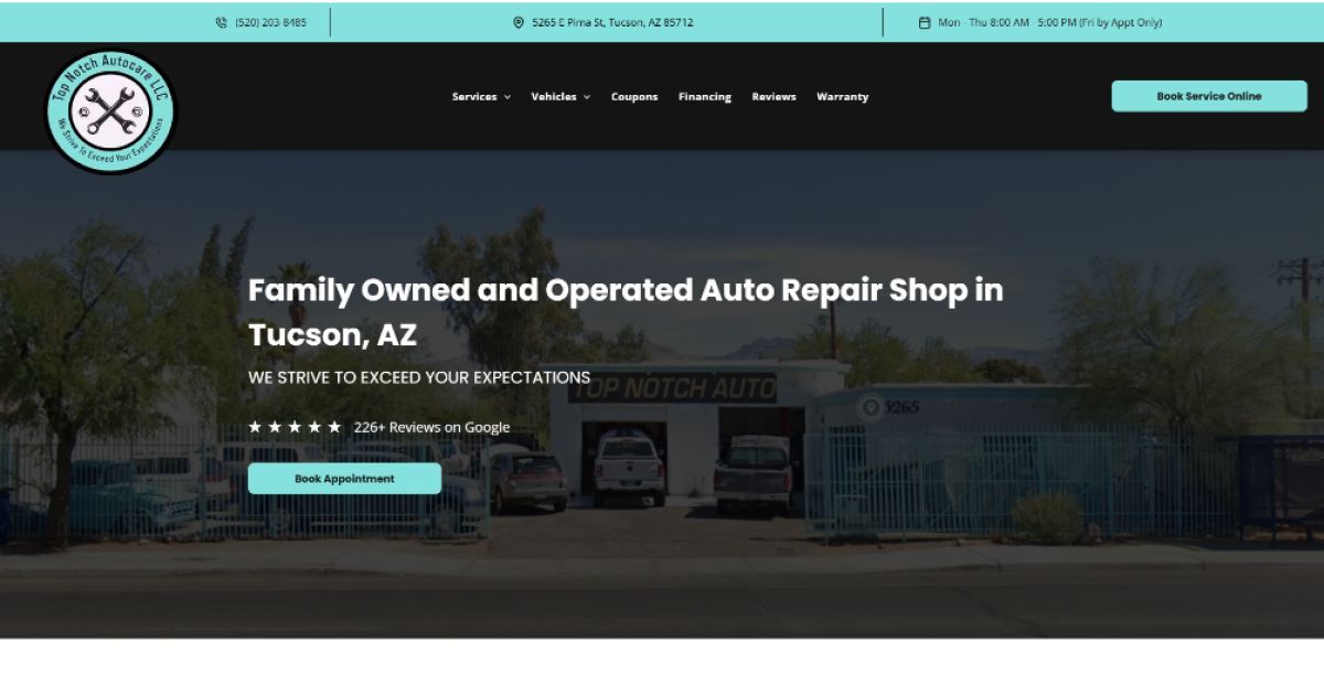 Reliable Auto Repair in Tucson, AZ | Top Notch Autocare