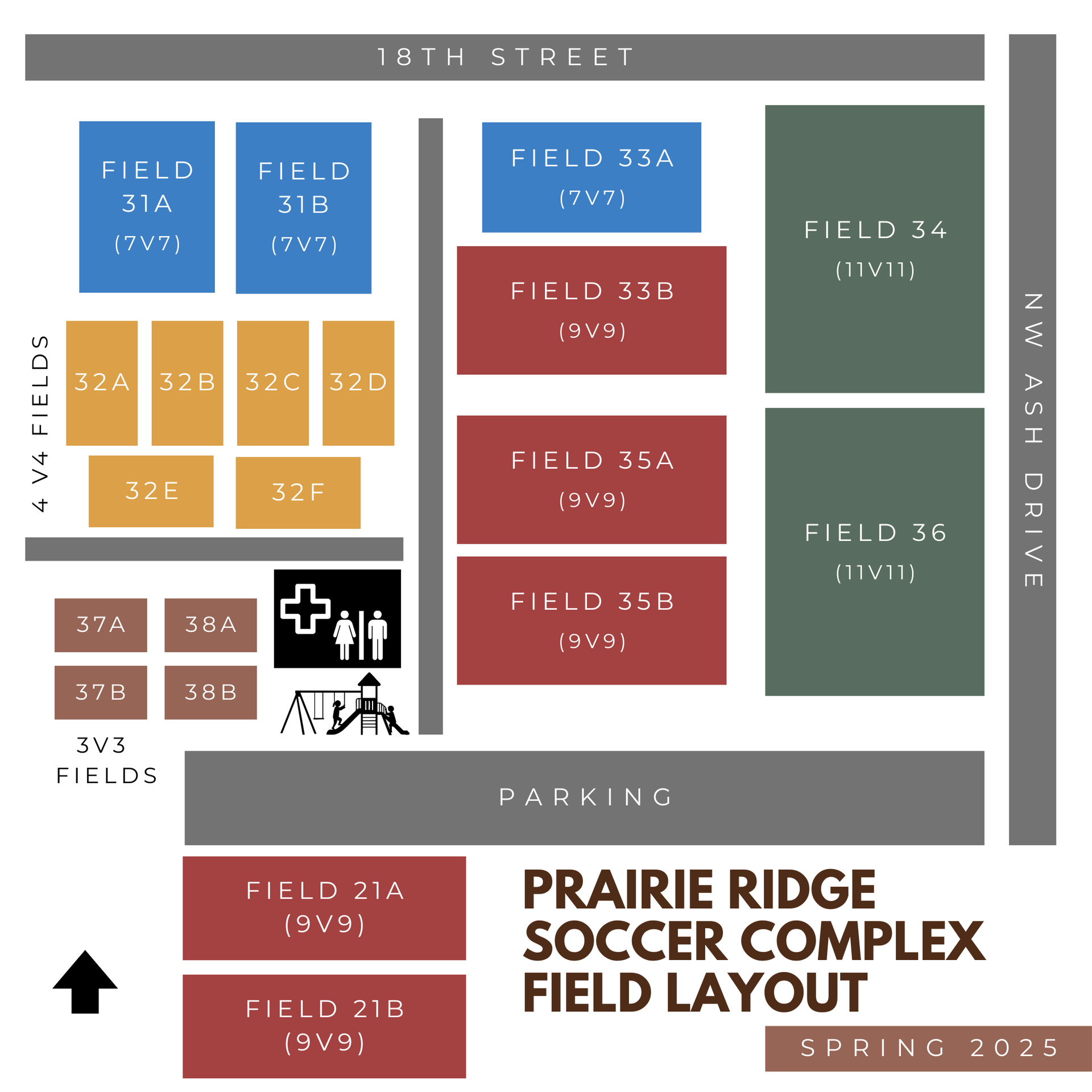 Iowa Rush Central | Fields & Office Locations
