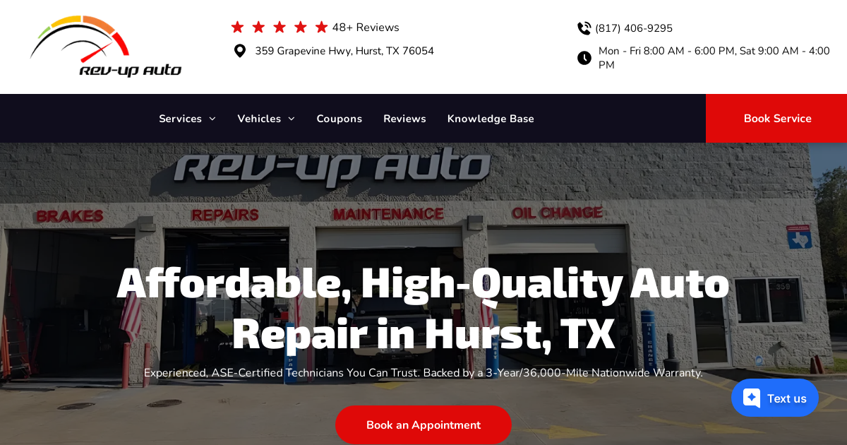 Rev-Up Auto | Expert Repair Shop in Hurst & Carrollton