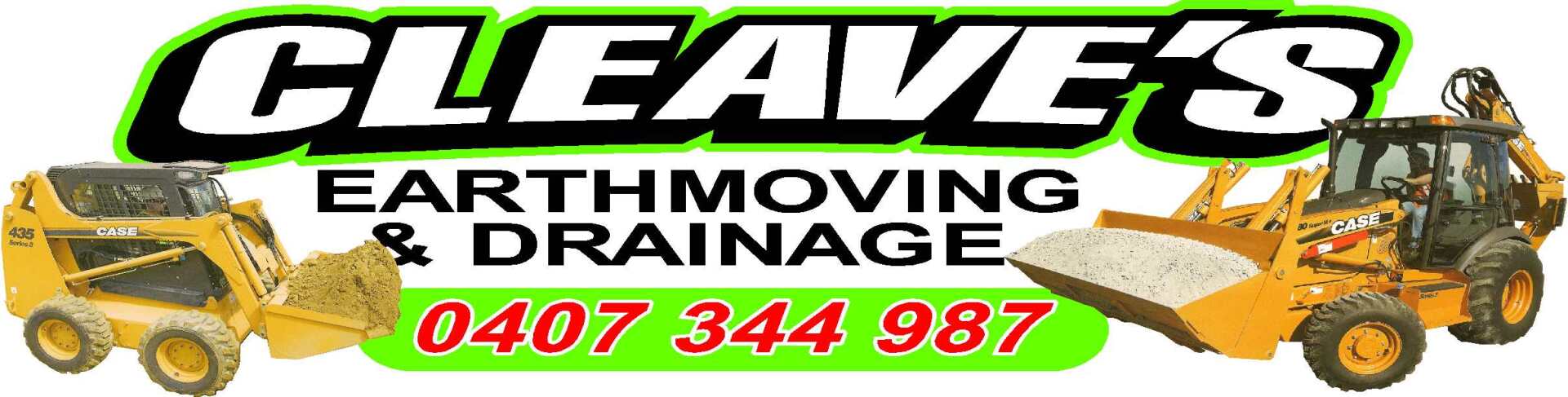 Cleave's Earthmoving & Drainage Over 48 Yrs Experience