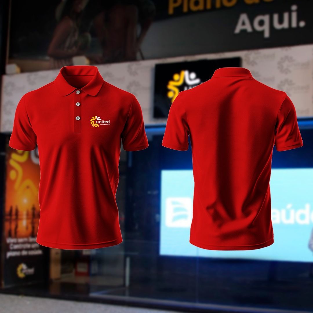 Camisa Polo Vermelha Feminina