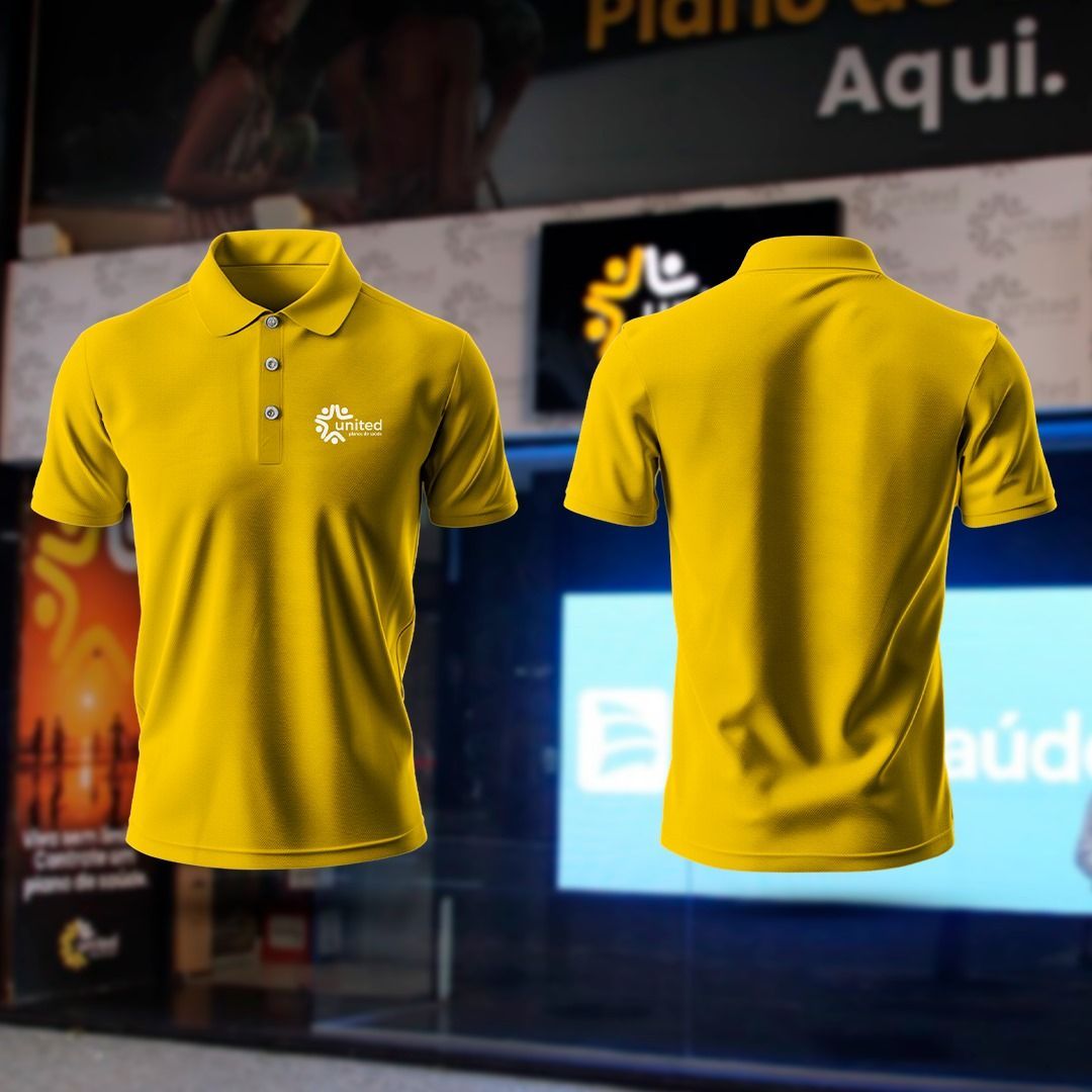 Camisa Polo Amarela Masculina