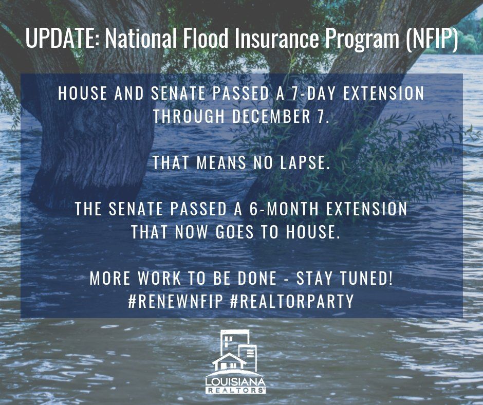 NFIP Extended A Week to Prevent Lapse