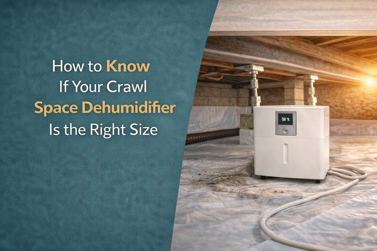 How to Know If Your Crawl Space Dehumidifier Is the Right Size