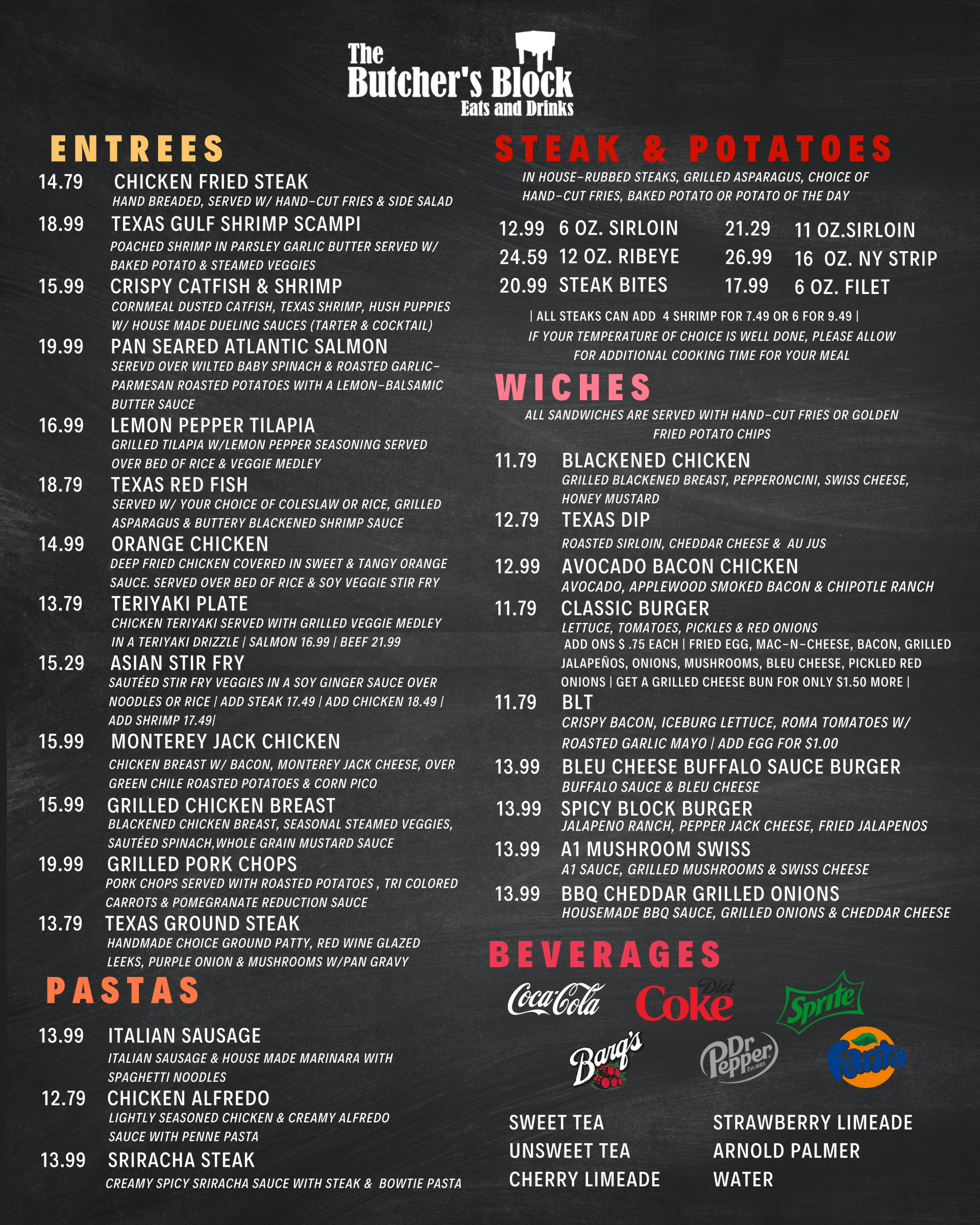 Steakhouse Restaurant | Fine Dining | Snyder, TX | The Butcher's Block ...