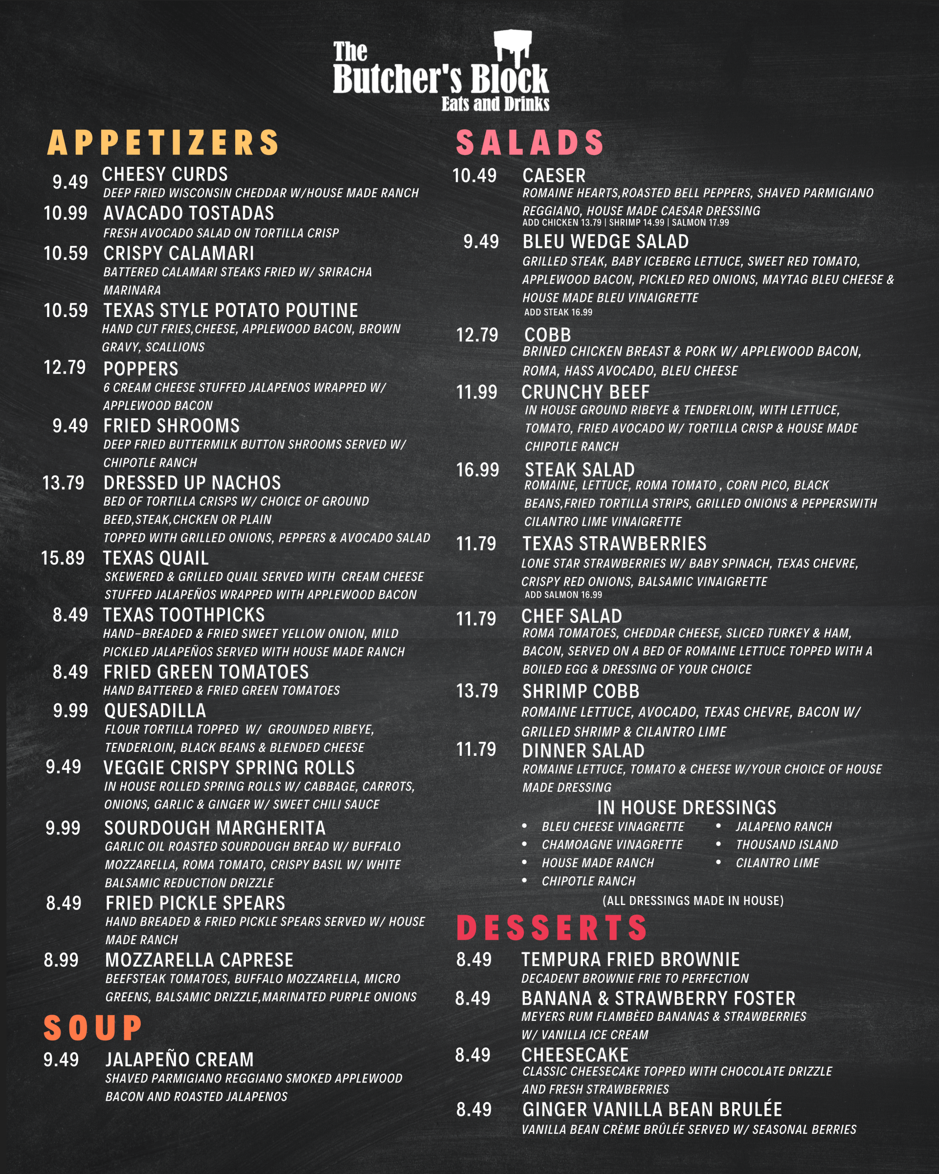 Steakhouse Restaurant | Fine Dining | Snyder, TX | The Butcher's Block ...